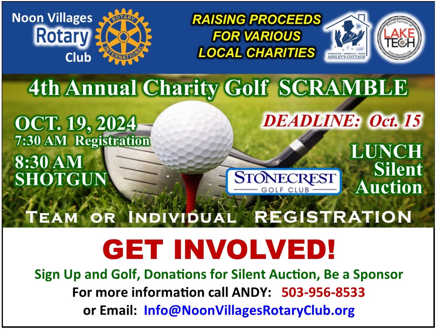 Charity Golf Tournament - Rotary Club of the Villages Noon